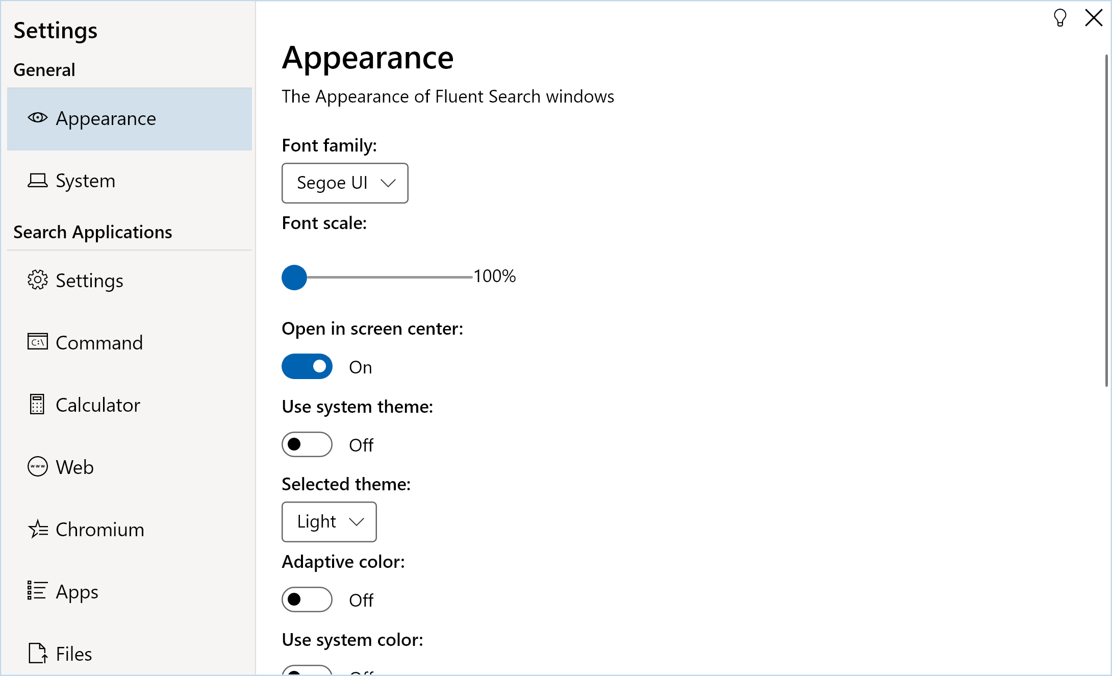 Fluent Search version 0.9.21.0 & Fluent Search