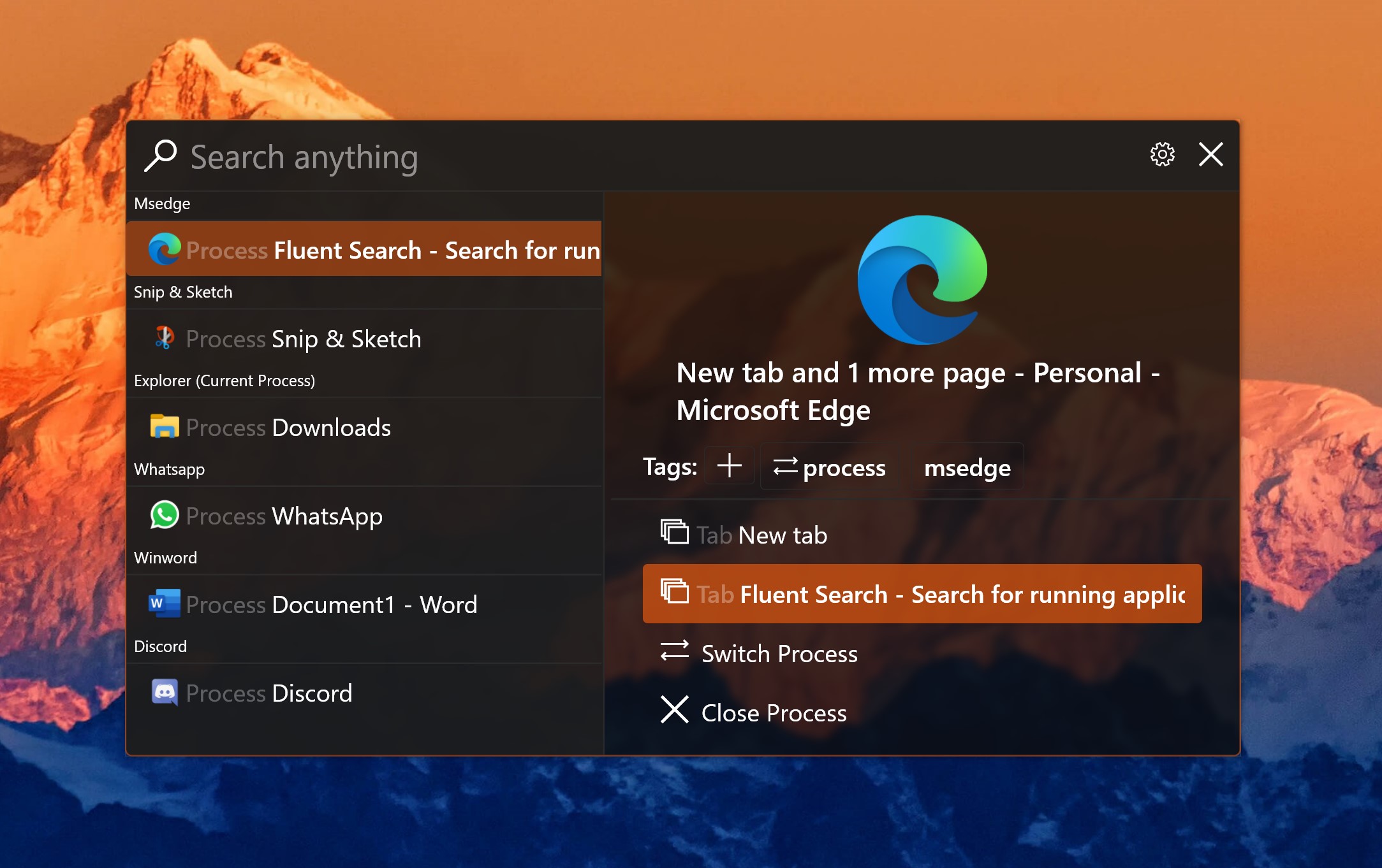 Fluent Search version 0.9.30.0 & Fluent Search